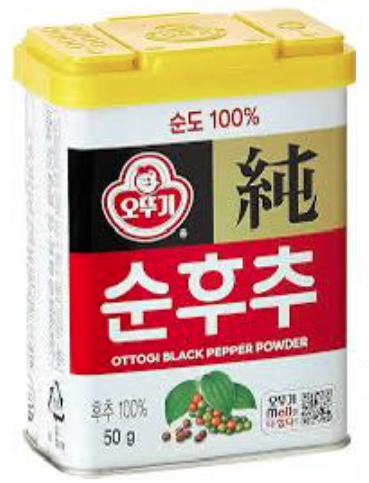 [BOX] 오뚜기 순후추 OTG BLACK PEPPER POWDER 50G*24 – HANSING FOODS PTE LTD